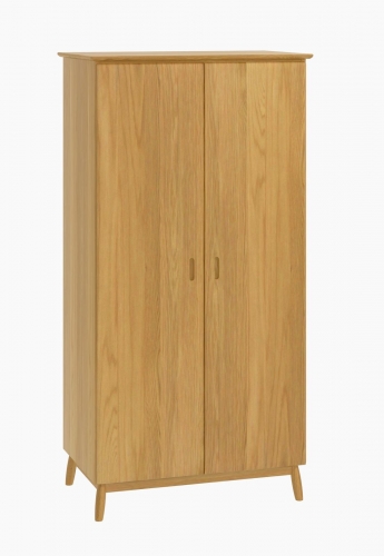 Stockholm Scandi Oak 2 Door Wardrobe, Furniture Traders of Thirsk