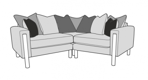 Malmo Fabric Mini Corner Group, Furniture Traders of Thirsk